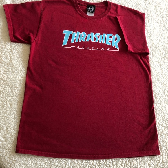 Thrasher Magazine | Shirts | Thrasher Logo Tshirt Red | Poshmark